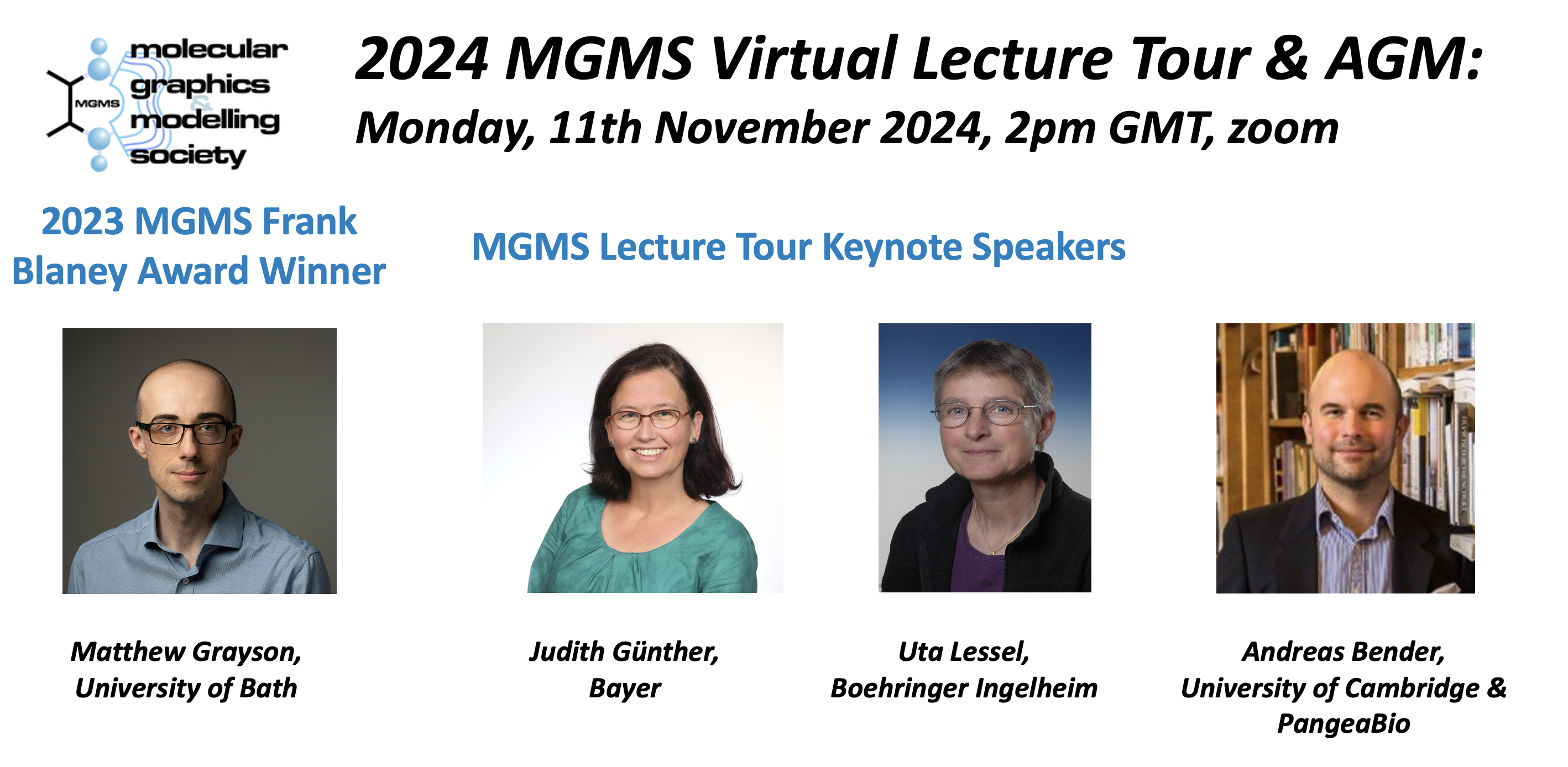 2024 MGMS Virtual Lecture Tour & AGM – Molecular Graphics and Modelling ...